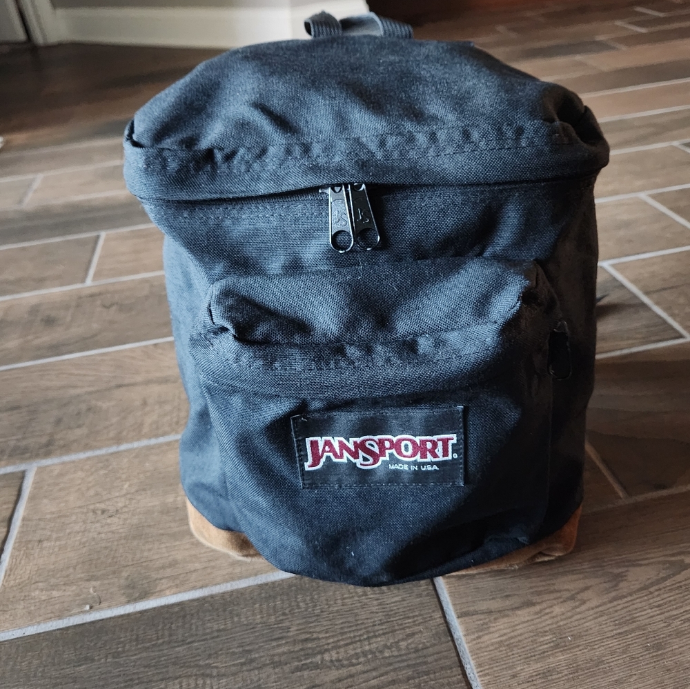 Vintage Rare 1994 Jansport Backpack Black And Brown S… - Gem